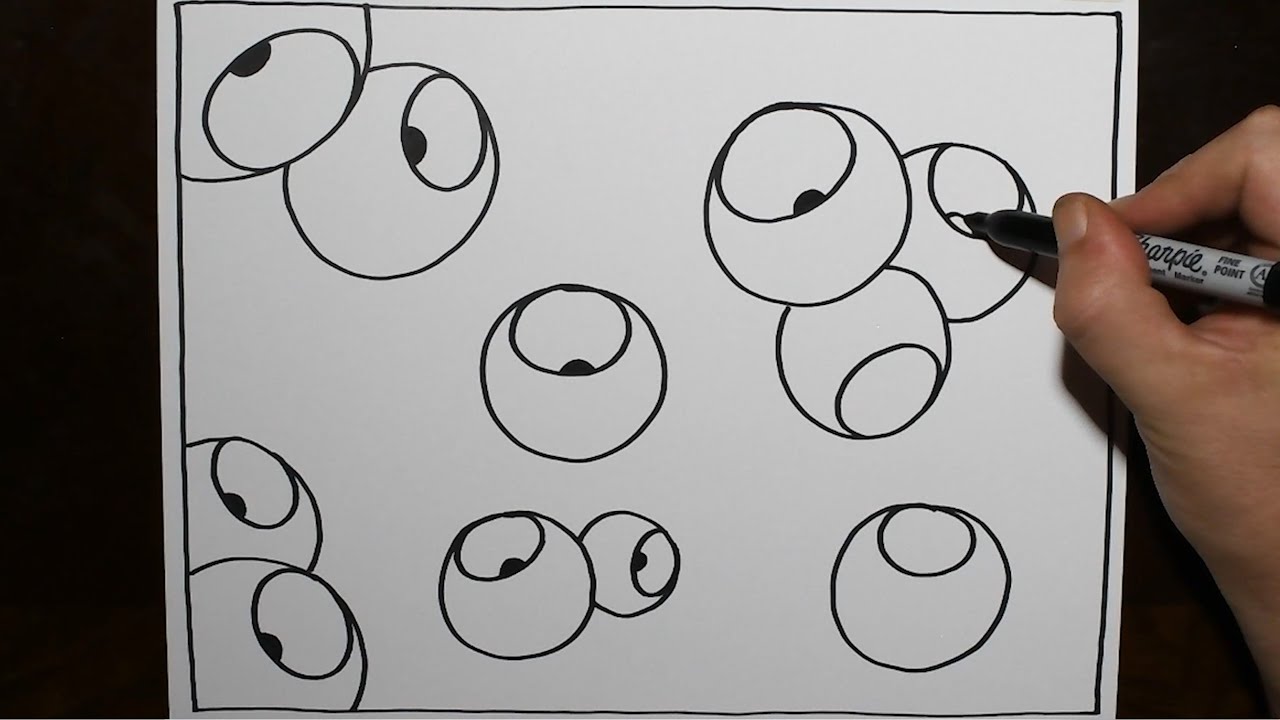 3D Balls and Ribbons Abstract Pattern | Awesome Line Illusion Drawing ...