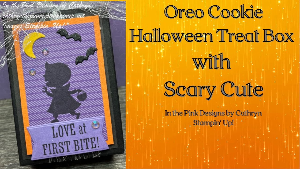 OREO COOKIE HALLOWEEN TREAT BOX with SCARY CUTE - Stampin' Up! - YouTube