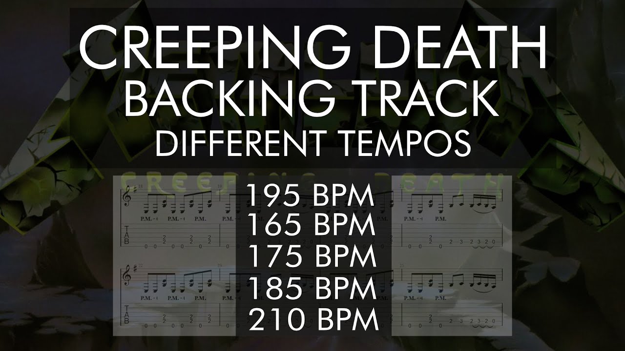 Creeping Death - Metallica| TABS | Backing Track | Different tempos ...