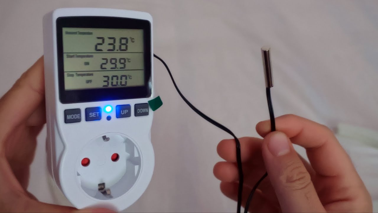 Digital Thermostat Socket (Temperature controlled programmable 220V ON ...