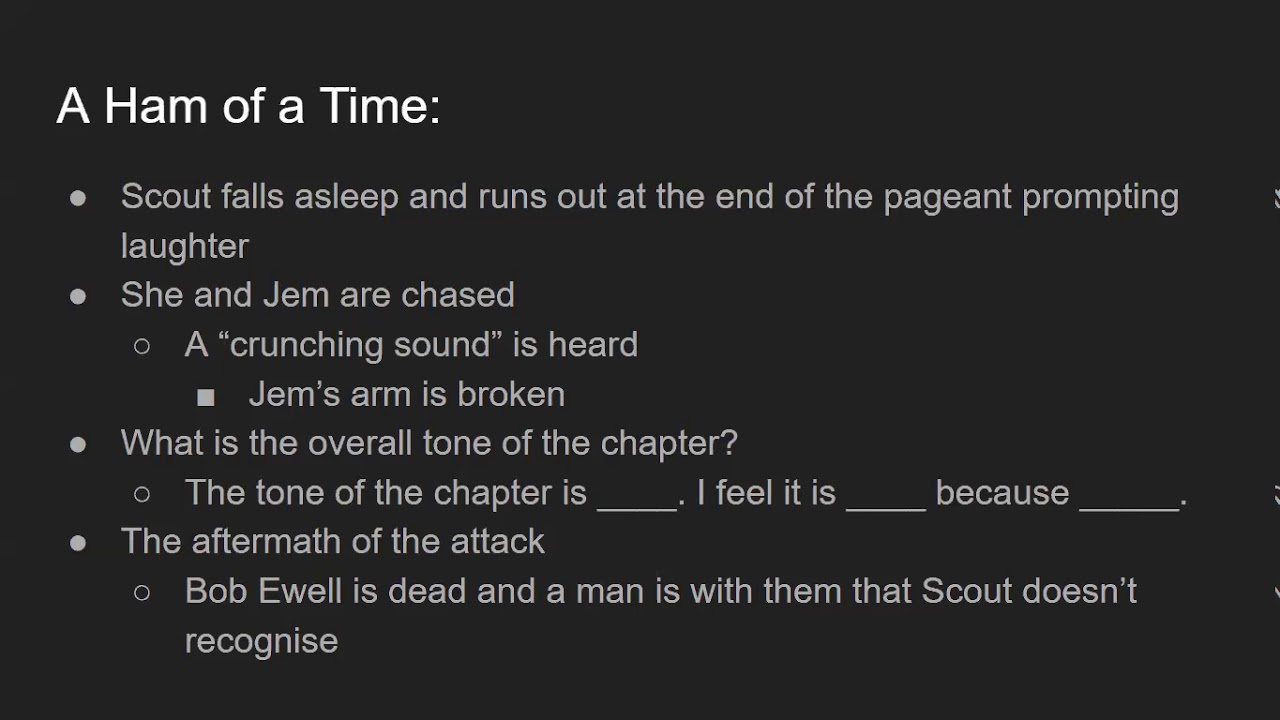 To Kill a Mockingbird Chapter 28 - YouTube