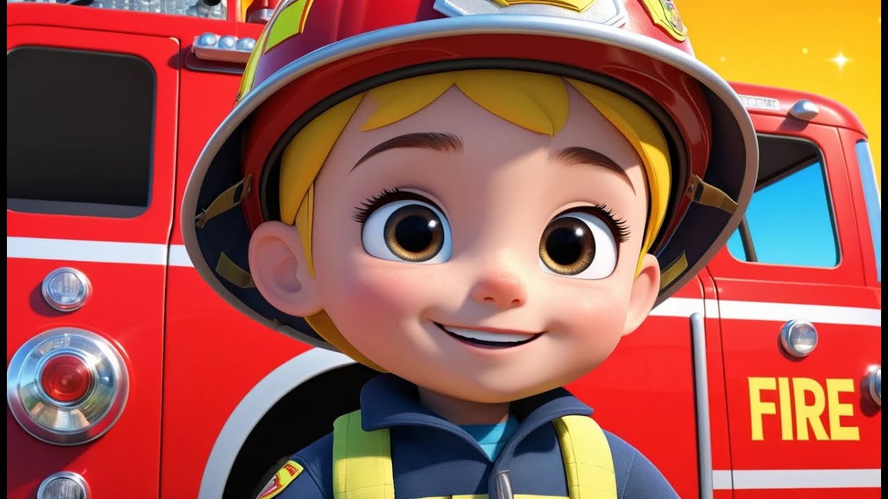 Fire Truck Loud and Bright | Firefighter Song for Kids | Sirens, Lights ...