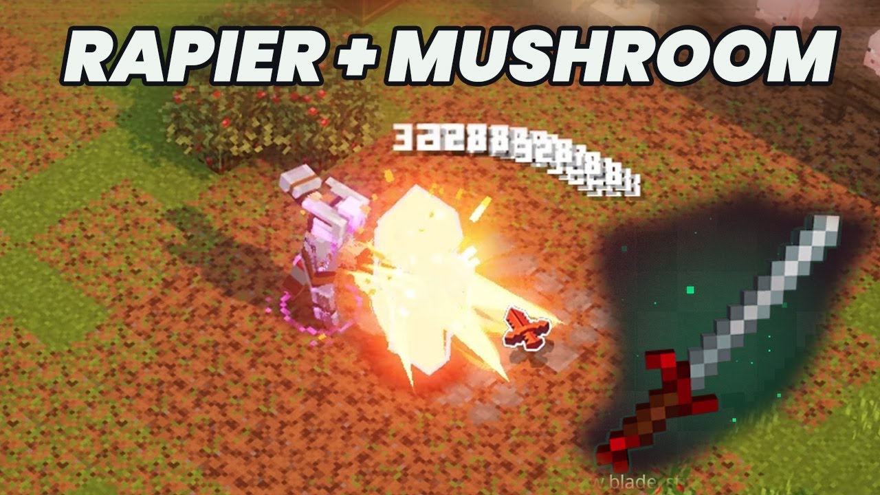 RAPIER + Death Cap Mushroom Attack Speed Test | Minecraft Dungeons ...