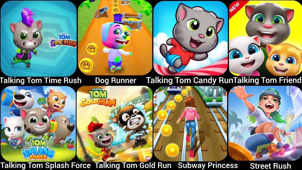 Dog Runner,Talking Tom Candy Run,Talking Tom Time Rush,Talking Tom ...