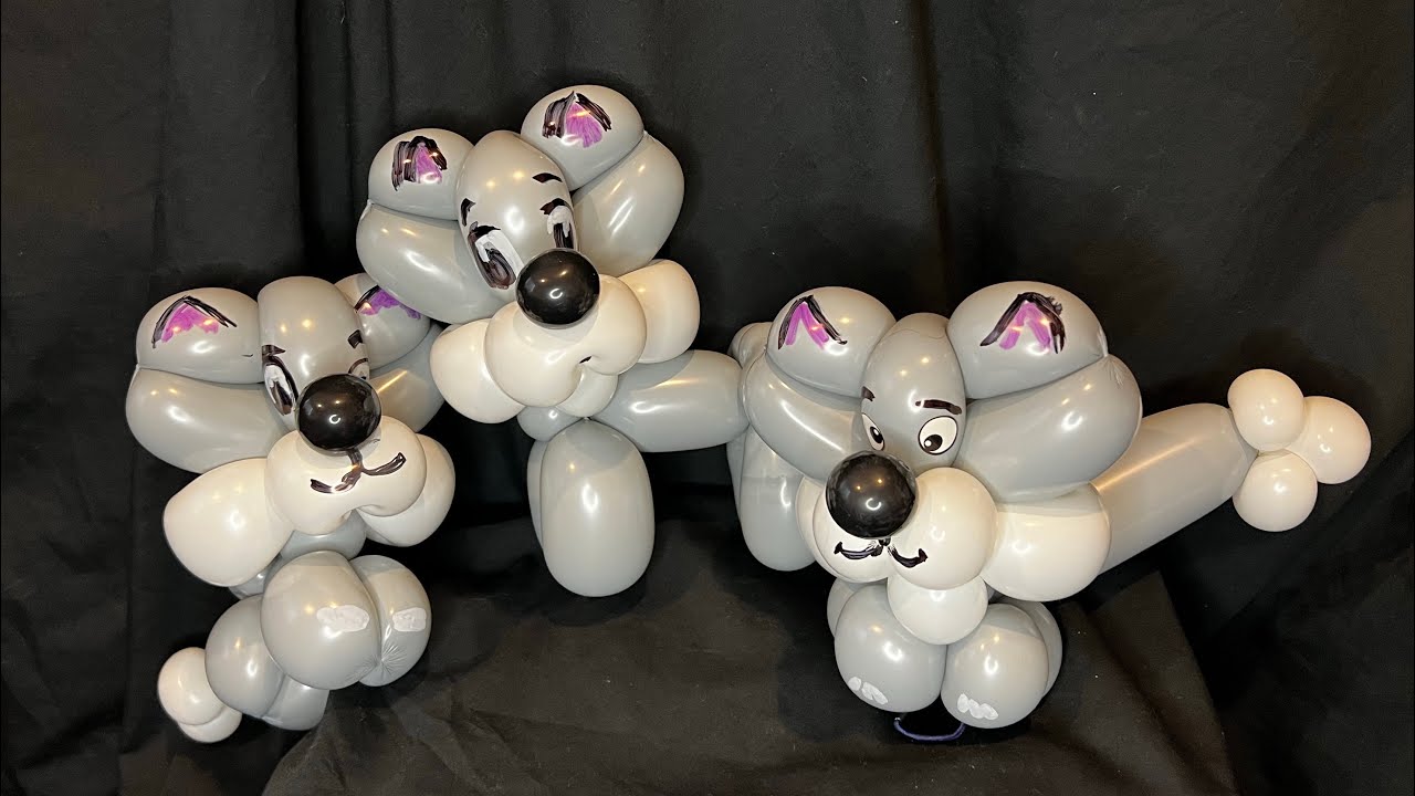 Wolf balloon tutorial line twisting - YouTube