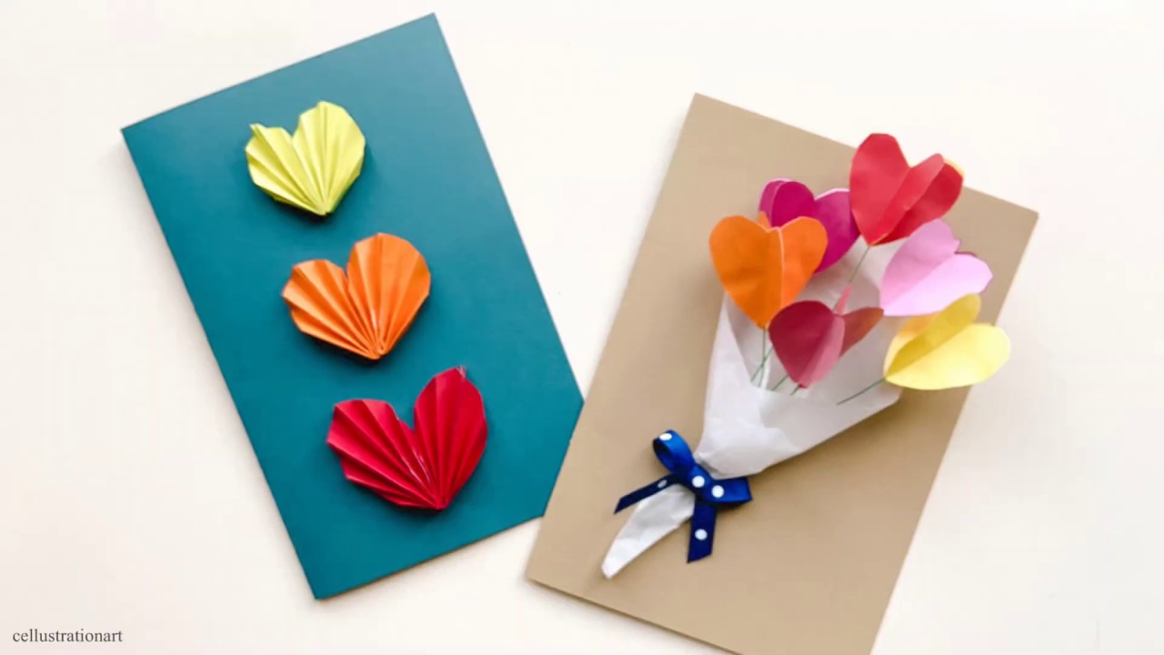DIY Handmade Greeting Cards | Birthday Cards Handmade | Heart Card ...