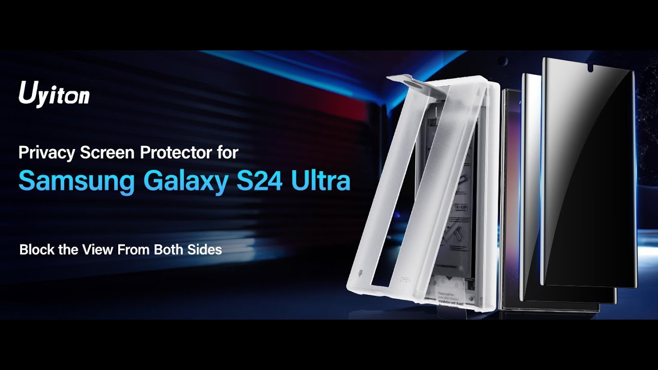 Samsung S24 Ultra PET Privacy Screen Protector installation video - YouTube