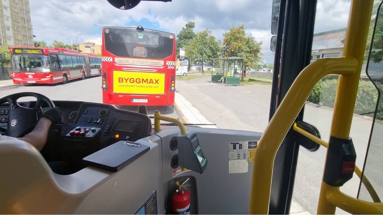 Bus 801 Ride From Gullmarsplan To Älta Centrum With Scania Citywide ...