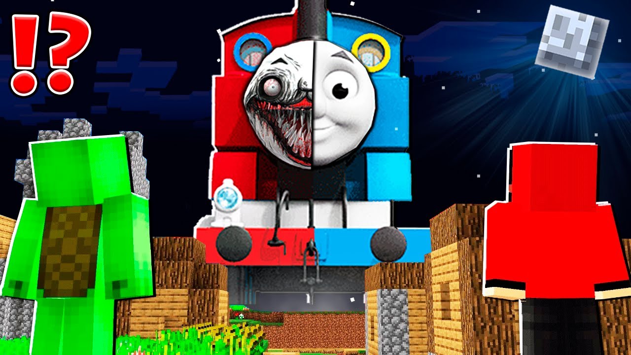 THOMAS and CHOO CHOO CHARLES BECAME a ONE PERSON vs Mikey and JJ at 3am ...