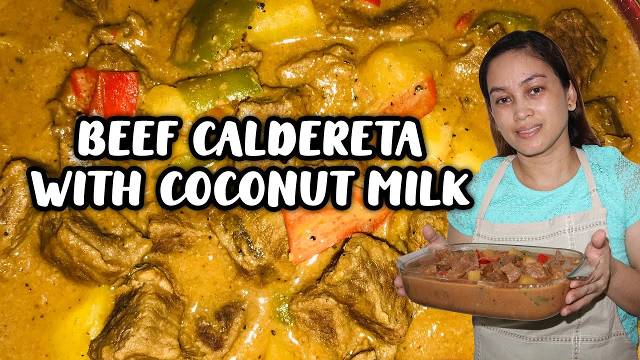 HOW TO COOK BEEF CALDERETA SA GATA WITH PEANUT BUTTER (Sauce is richer ...