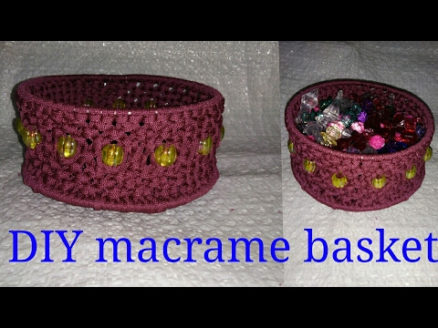 DIY macrame basket full step wise procedure - YouTube