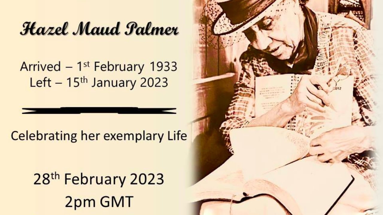 Funeral Service of Hazel Maud Palmer - YouTube