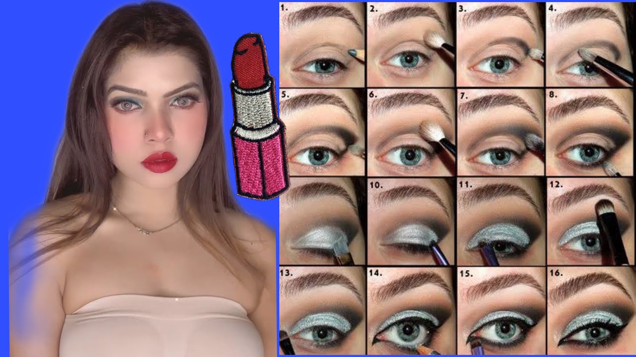 Easy cut crease makeup for beginners /blue cut crease / beginners ...