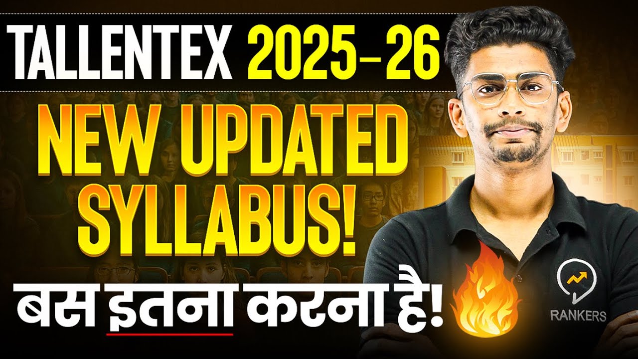 Tallentex 2025-26 New updated syllabus 🔥| Class 10 Scholarship exam ...