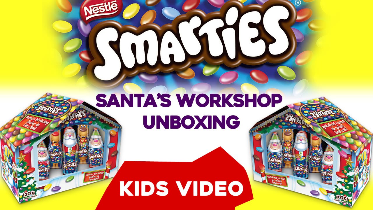 SMARTIES Santa's Workshop Unboxing. MARTIES with santa, his elves, and ...