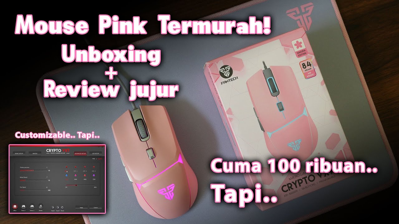 Pink, Unyu, Murah.. Tapi...? || Review Fantech Crypto VX7 Sakura ...
