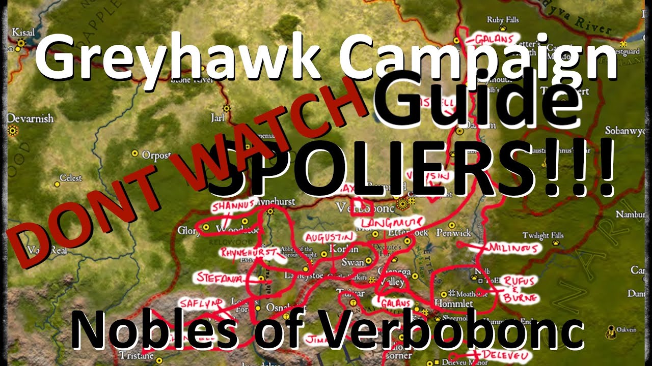 D&D | Greyhawk Campaign Guide | Nobles Part 1 - YouTube