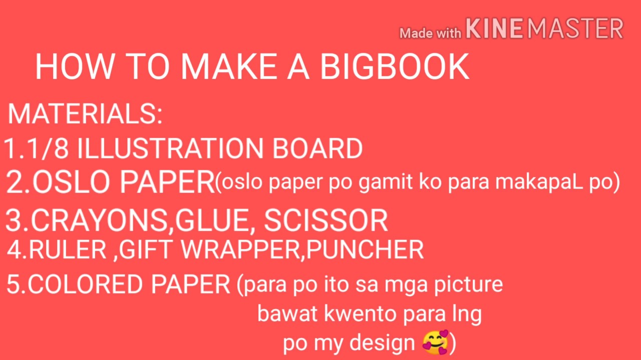 HOW TO MAKE BIGBOOK(USE ILLUSTRATION BOARD) - YouTube