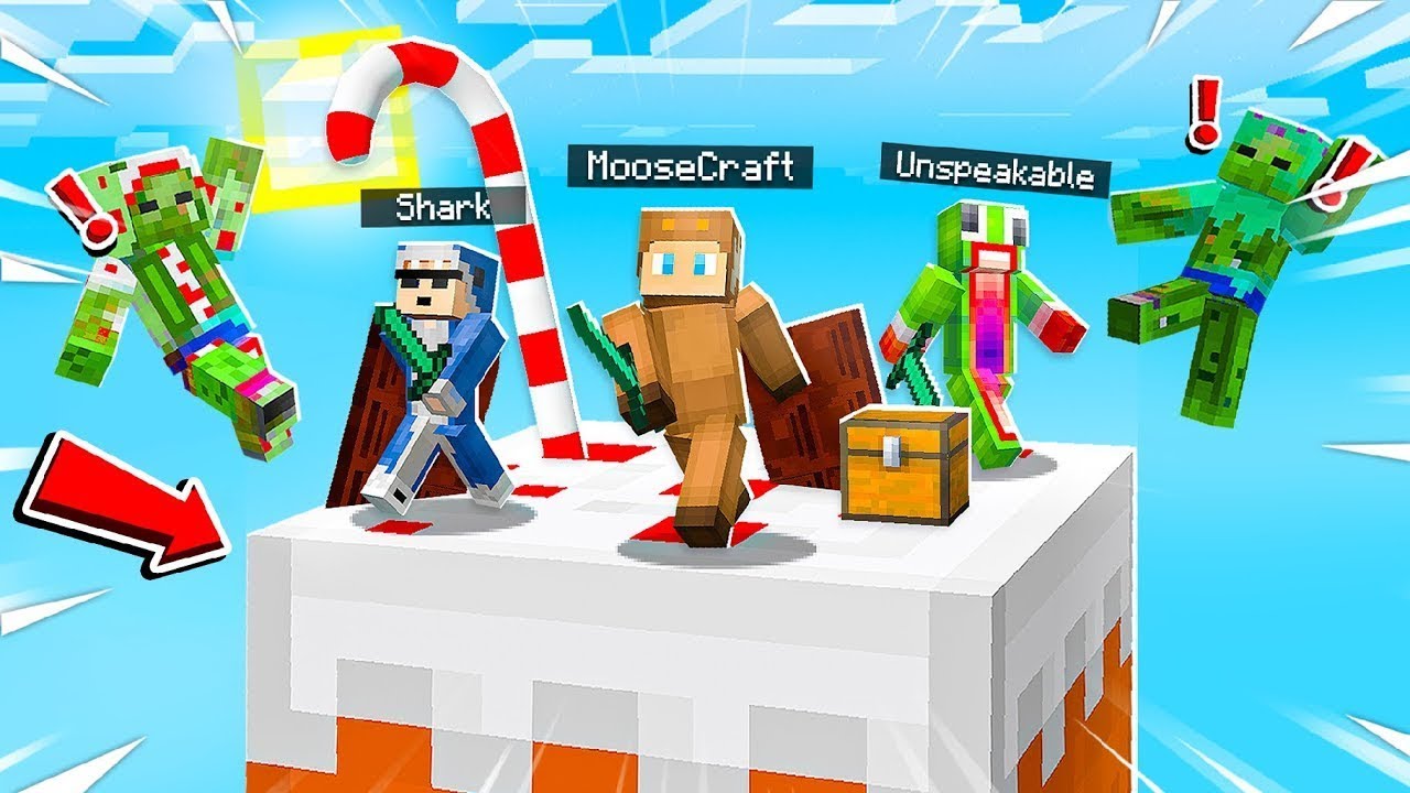 I FORCED My FRIENDS in MINECRAFT to SURVIVE ON A CANDY ISLAND! with ...