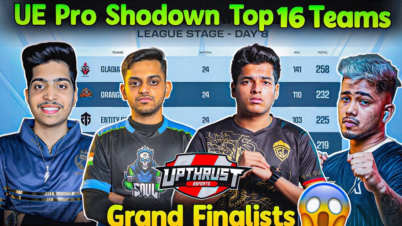 Upthrust Esports Top 16 Qualified Teams🔥UE Pro Shodown Today Overall ...
