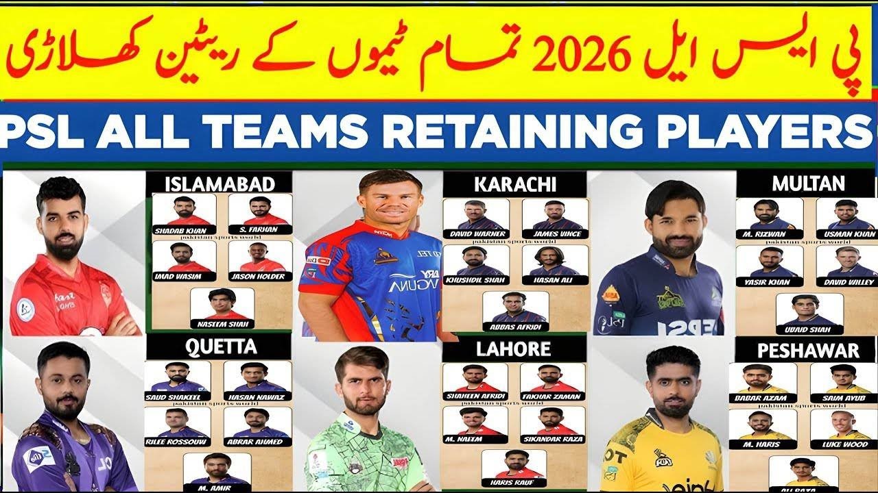 PSL season 11 retention player's list/ Many Big players release all ...