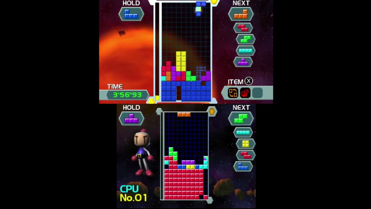 Tetris Axis. Gameplay. Player vs CPU. 3DS - YouTube