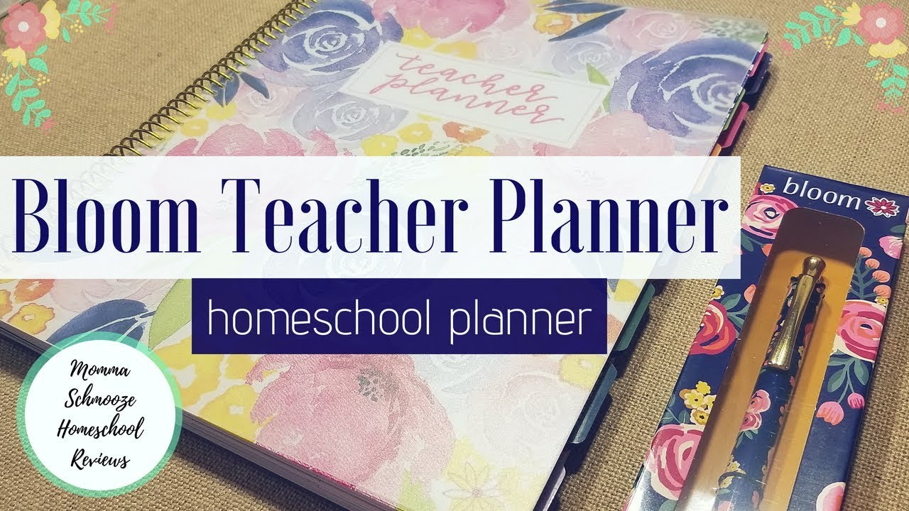 HOMESCHOOL PLANNER FLIP THROUGH & UNBOXING 🌸 BLOOM TEACHER PLANNER ...