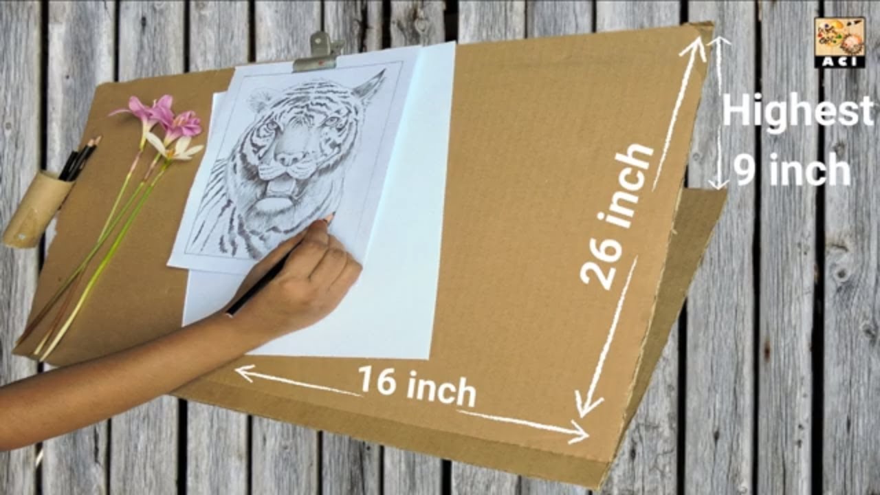 DIY recycled drawing board cheap and easy. - YouTube