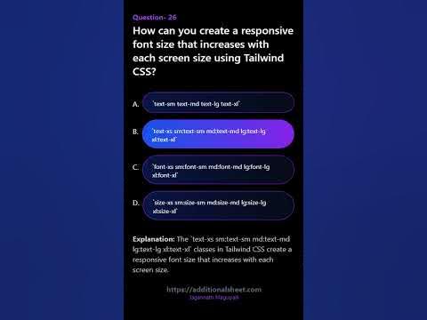 How can you create a responsive font size that increases with each screen size using Tailwind ...