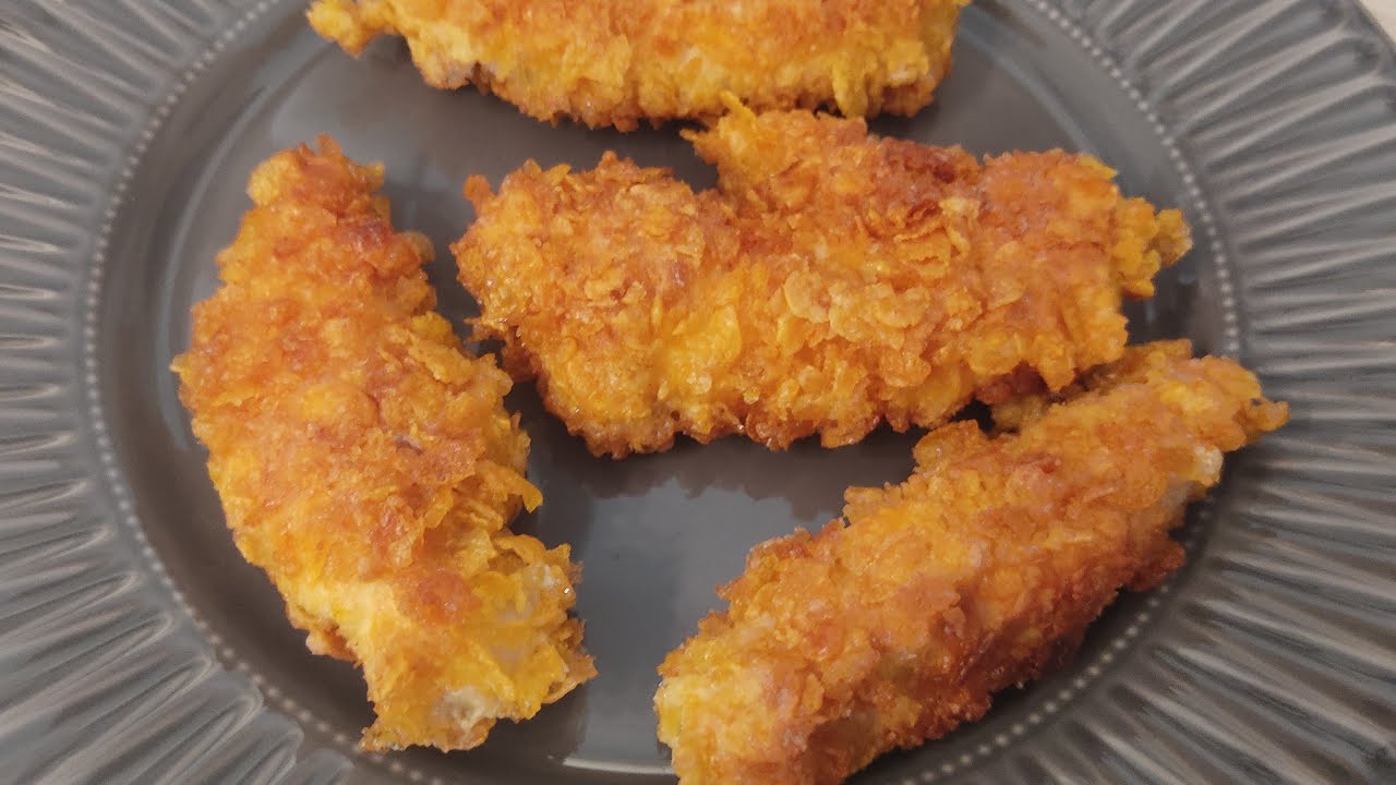 Poulet croustillant aux cornflakes - YouTube
