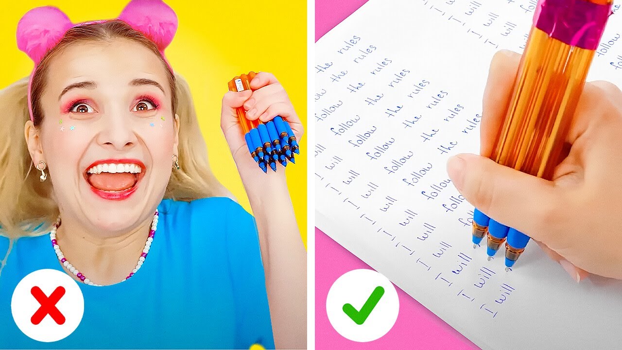 FUNNY DIY SCHOOL HACKS ||AMAZING 3D GLUE HACKS YOU NEED TO TRY By 123GO ...