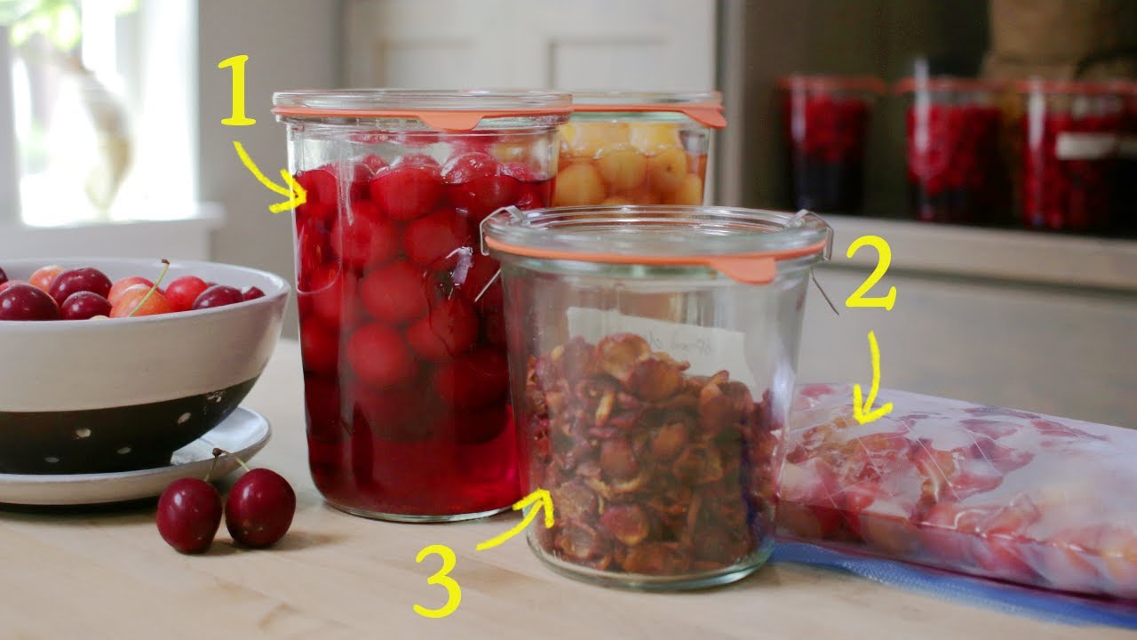 The BEST ways to preserve cherries 🍒 3 easy methods! - YouTube