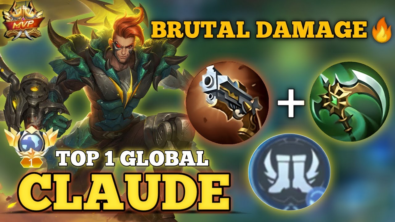 COMBO NEW EMBLEM BUILD & ITEM BRUTAL DAMAGE TOP GLOBAL CLAUDE, | BUILD ...