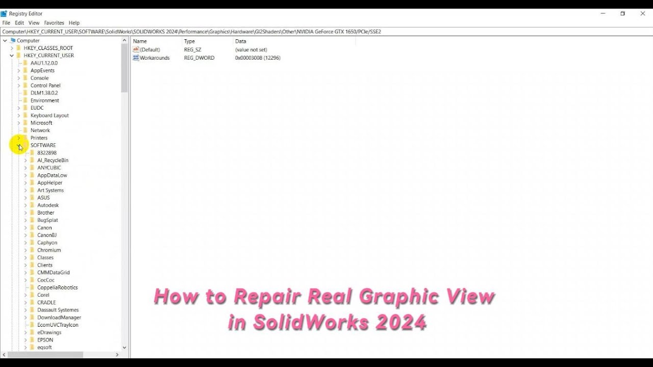 How to Repair Real Graphic View in SolidWorks 2024 - YouTube