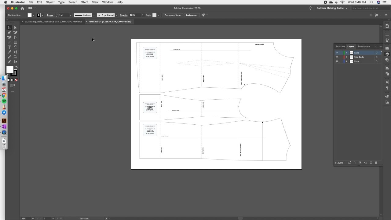Tracing Jacket Block Pieces from draft in Adobe Illustrator || Aurelia ...
