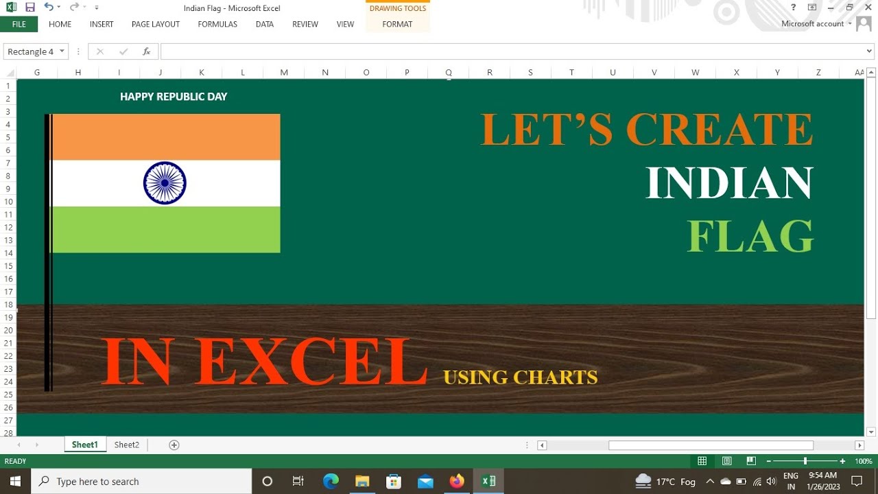 How to create Indian Flag in Excel by using charts. by Sachin ...