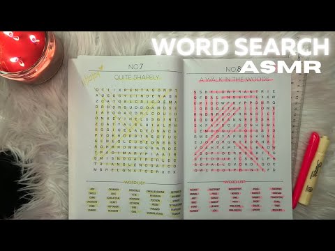 ASMR Do a Word Search Puzzle with me 🔎 Soft Whispers 💤 Whispered ...