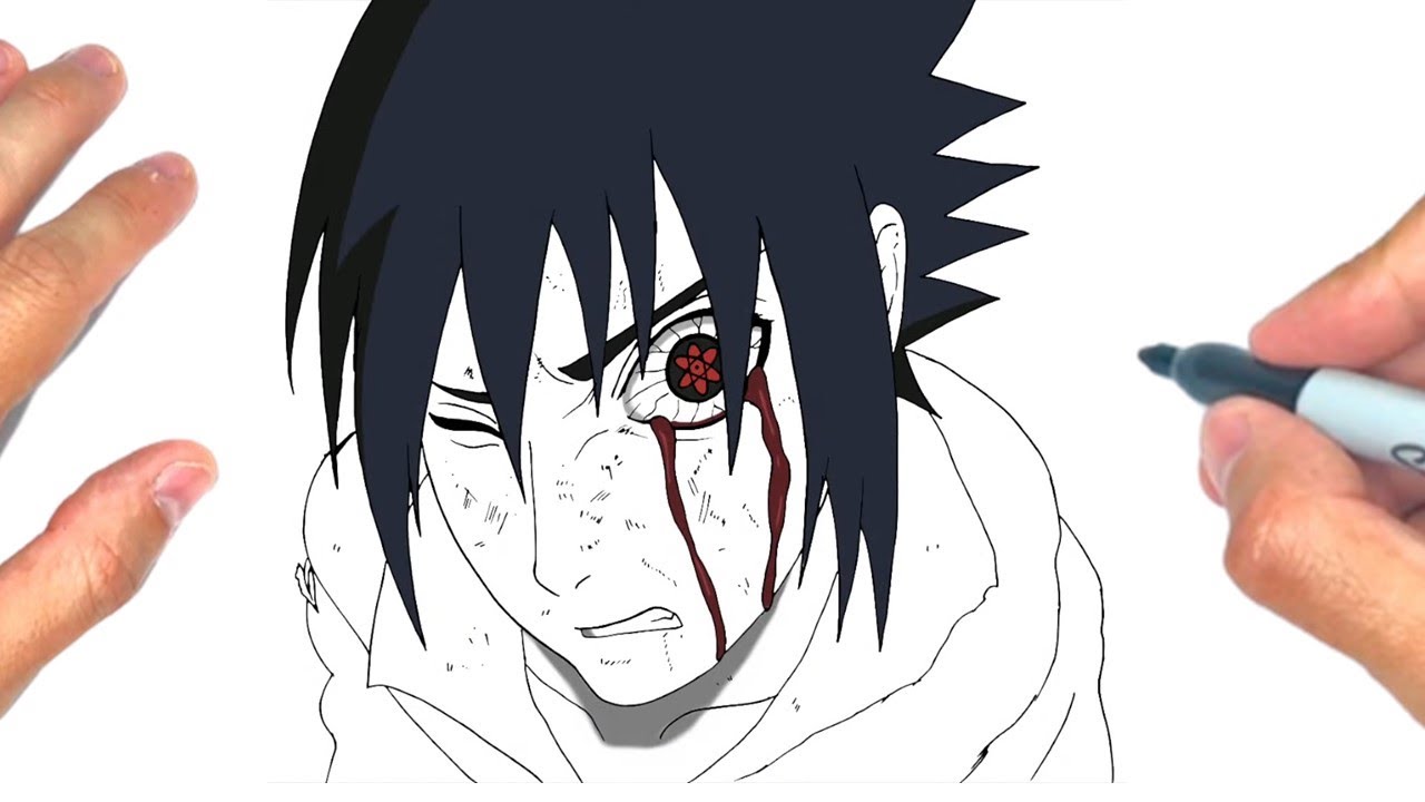 How To Draw easy Sasuke Amaterasu || Step By Step || Naruto - YouTube