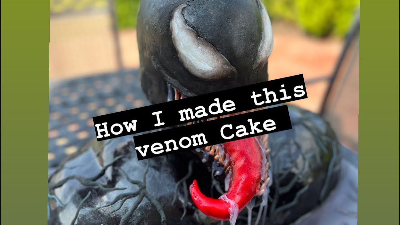 Making the venom cake from start to finish - YouTube