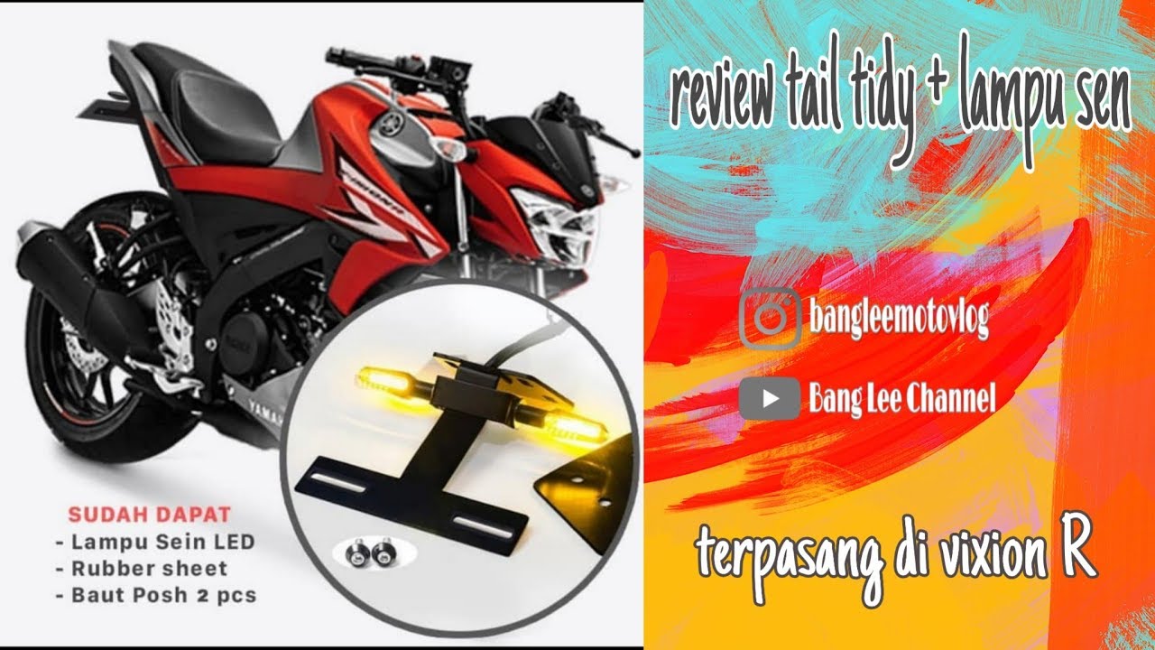 Review tail tidy + lampu sen | modifikasi vixion r - YouTube