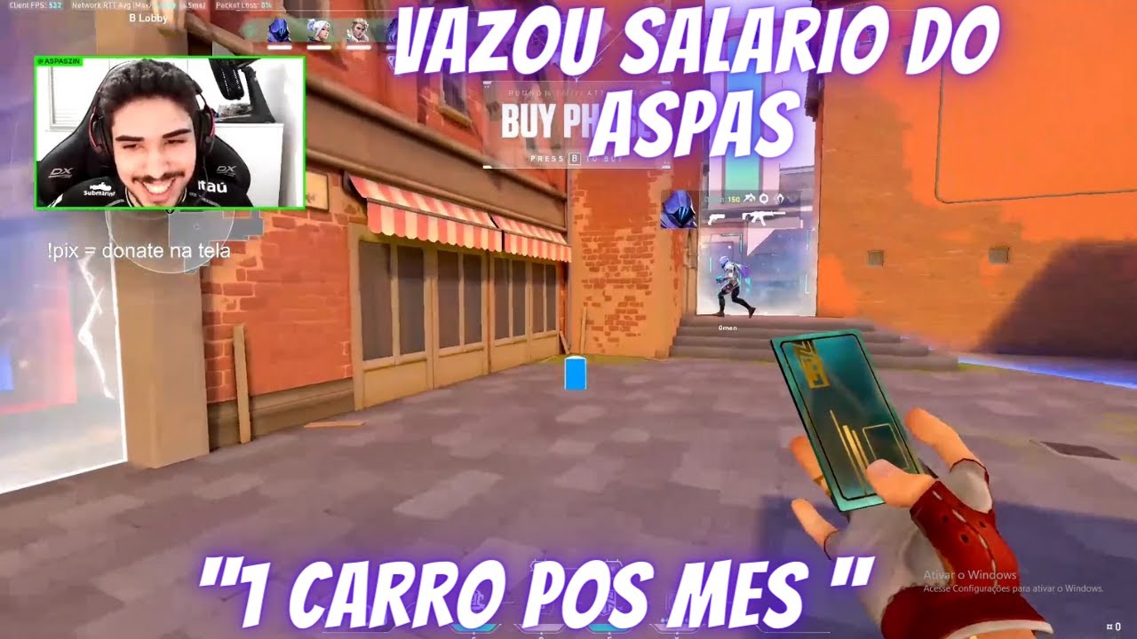 VAZOU SALARIO DO ASPAS 1 CARRO E MEIO POS MES / VALORANT - YouTube