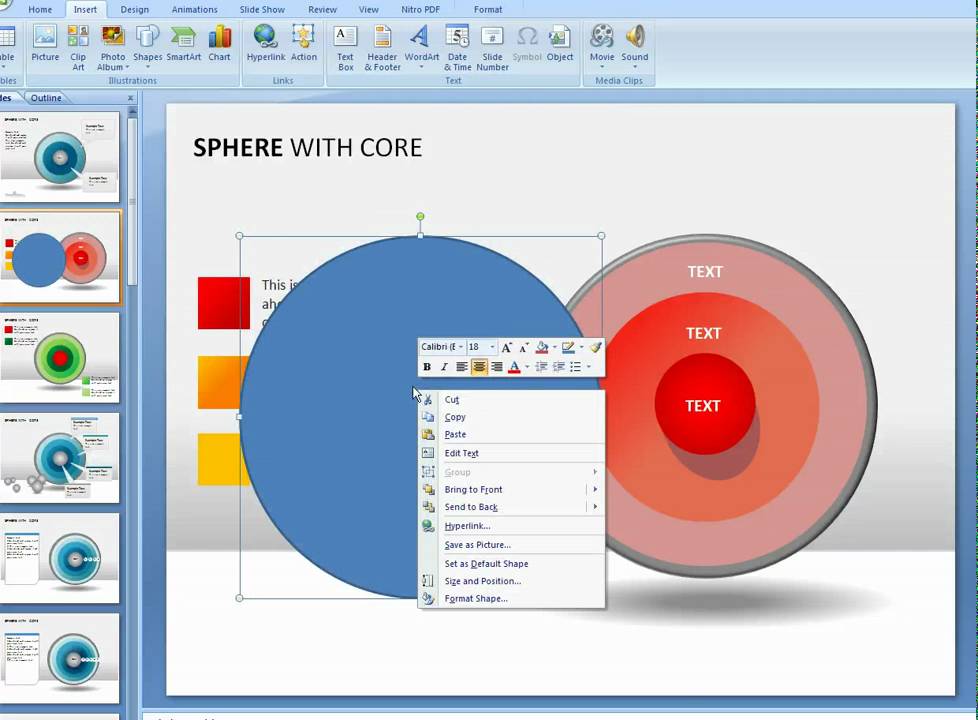 How to customize a Sphere in PowerPoint - YouTube