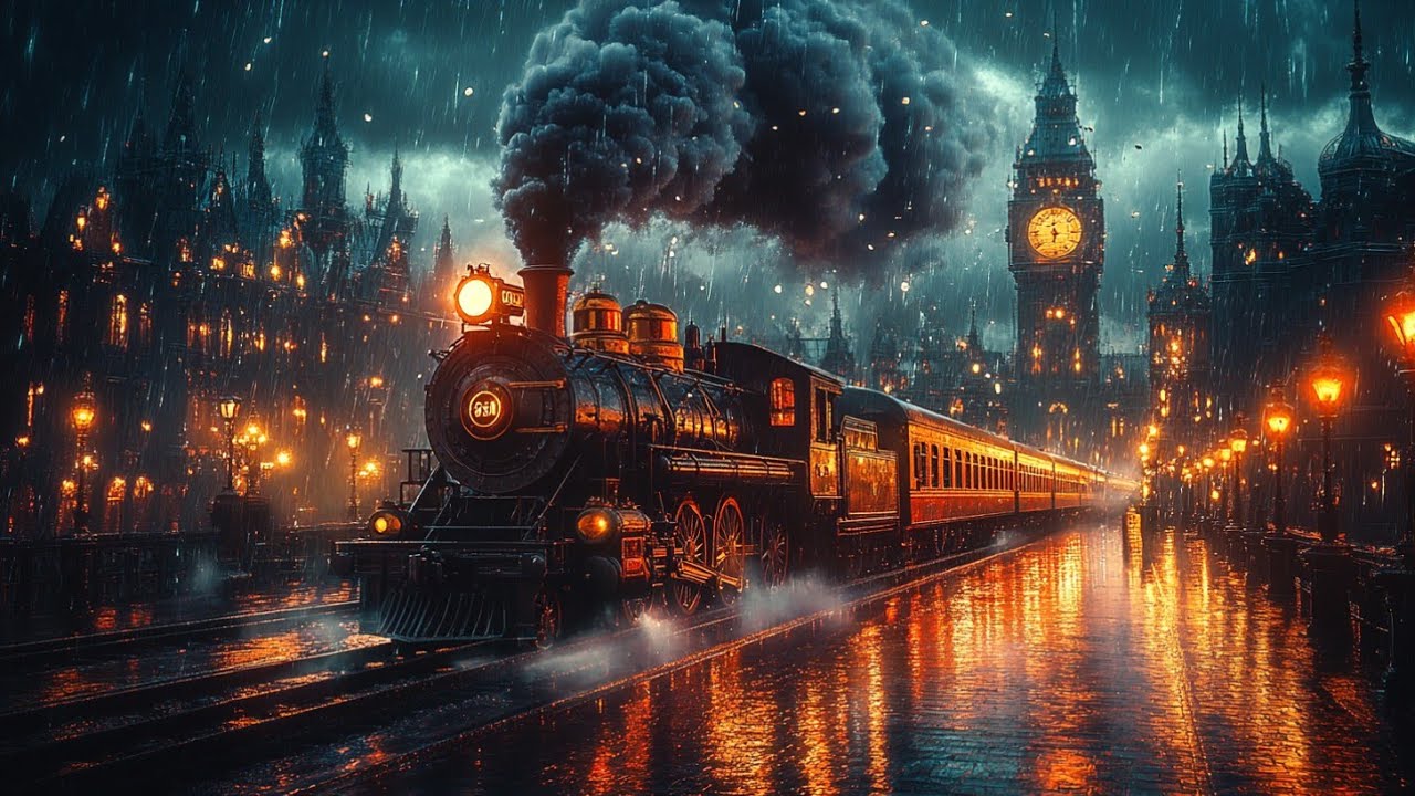 Melancholic Piano Echoes in Rainy London - A Timeless Journey | Music ...