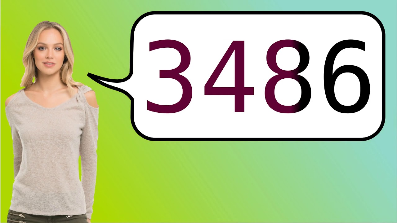 How to say '3486' in French? - YouTube