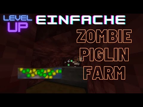 Zombie Piglin farm | Einfach erklärt | Minecraft Bedrock & Java version ...
