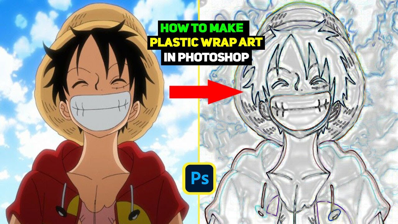 How to make plastic wrap art in photoshop 2025 - YouTube