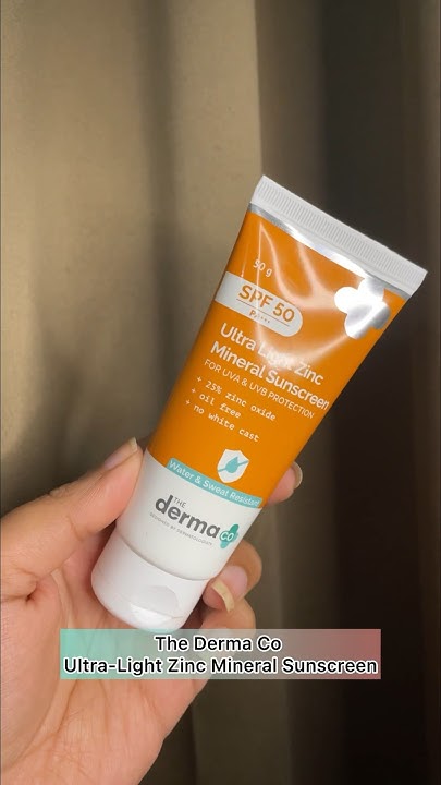 The Derma Co ultra light zinc mineral sunscreen #trending #sunscreen #shorts #skincare #fyp ...
