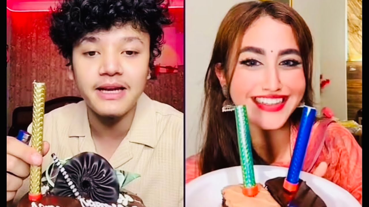 Ayush/Alizeh jamali || Celebrate Anniversary tiktok live || Beautiful ...