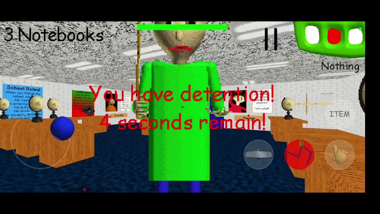 Jogando baldi's basics no mobile - YouTube