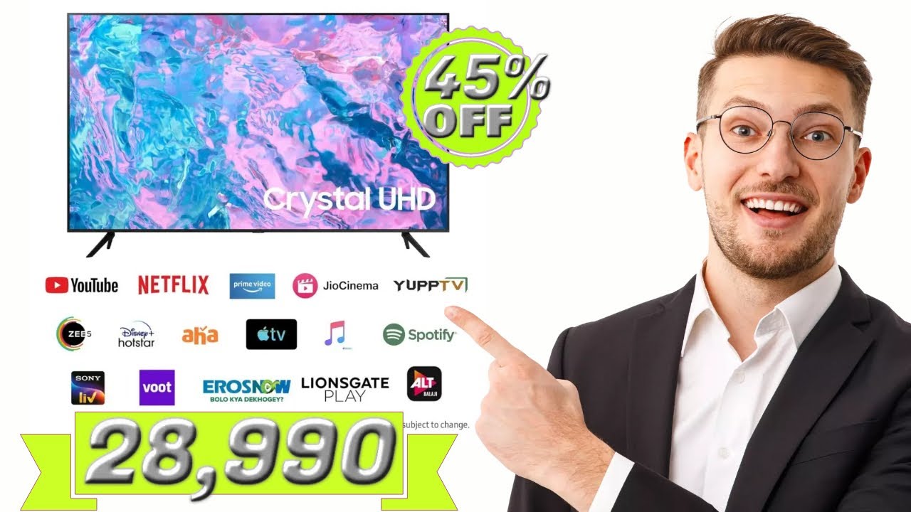 Samsung 108 cm (43 inches) Crystal iSmart 4K Ultra HD Smart LED TV ...